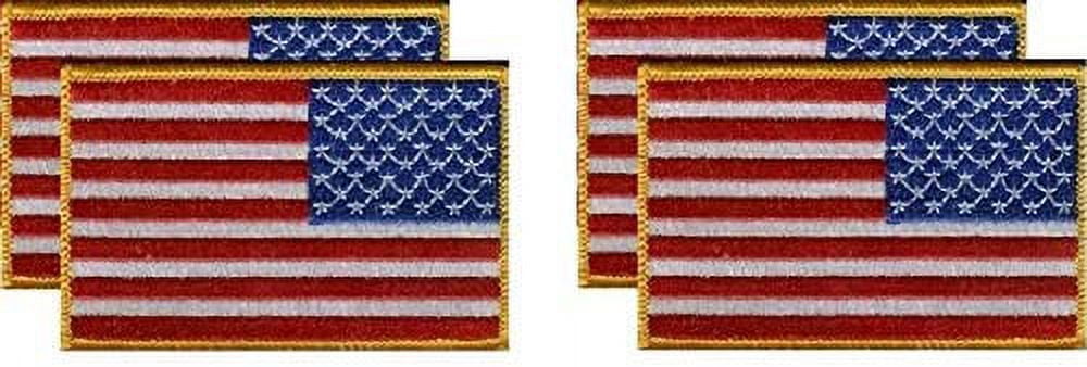 PACK of 6 United States Right Hand Flag Patches 3.50" x 2.25", American ...