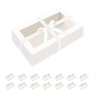 PKGSMART 20 Pack White Truffle Boxes, Chocolate Packaging with 8-Piece ...