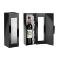 PACKHOME 2 Wine Gift Boxes with Window, Black Bottle Gift Boxes for ...