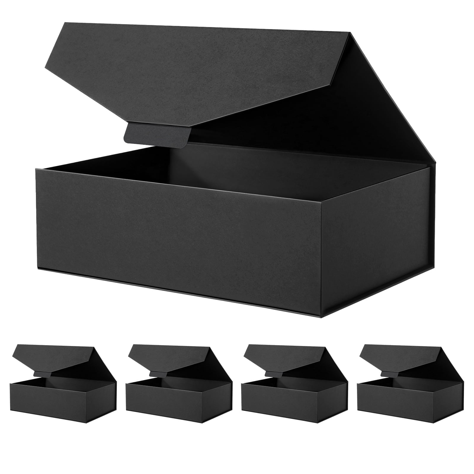 PACKHOME 5 Gift Boxes, Black Bridesmaid Boxes with Lid, 13.5x9x4.1 ...