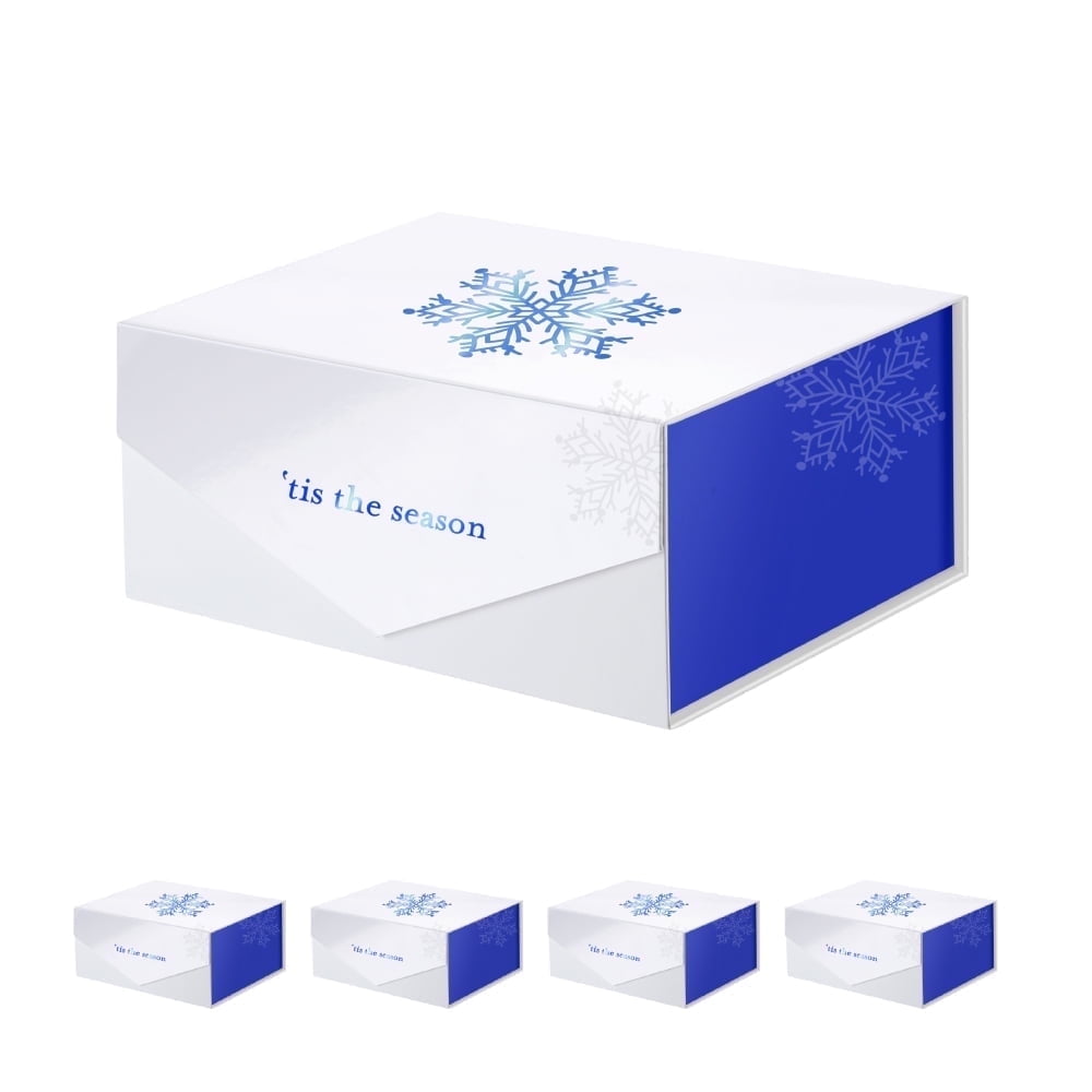 PACKHOME 5 Gift Boxes, Blue Small Magnetic Boxes with Lids for All ...