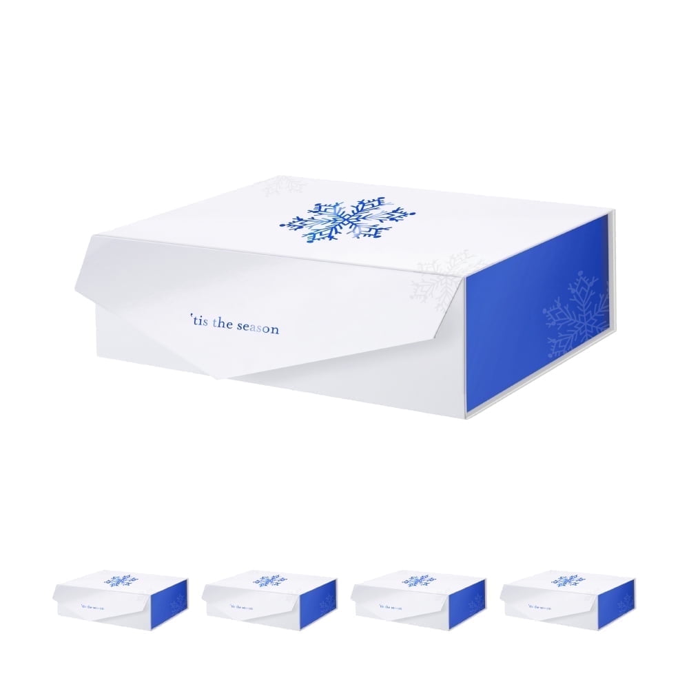 PACKHOME 5 Gift Boxes, Large Blue Valentine's Boxes with Magnetic Lids ...