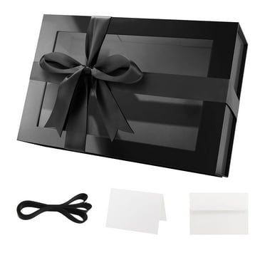 Gold Gift Box for Presents with 10.8x7.5x3.5 Inches Cardboard Clear ...