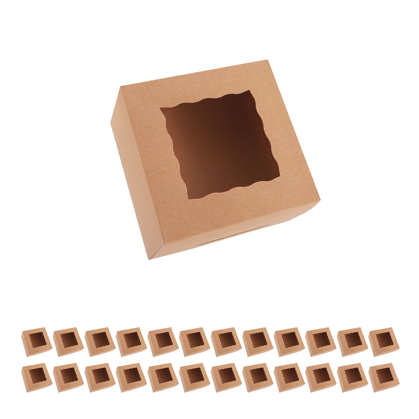 PACKHOME Cake Boxes with Window, 25 Count Kraft Bakery Boxes, Cake Box ...