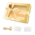 PACKHOME Gift Box with Lid, Gold Open Window Gift Box for Presents, 9x6 ...