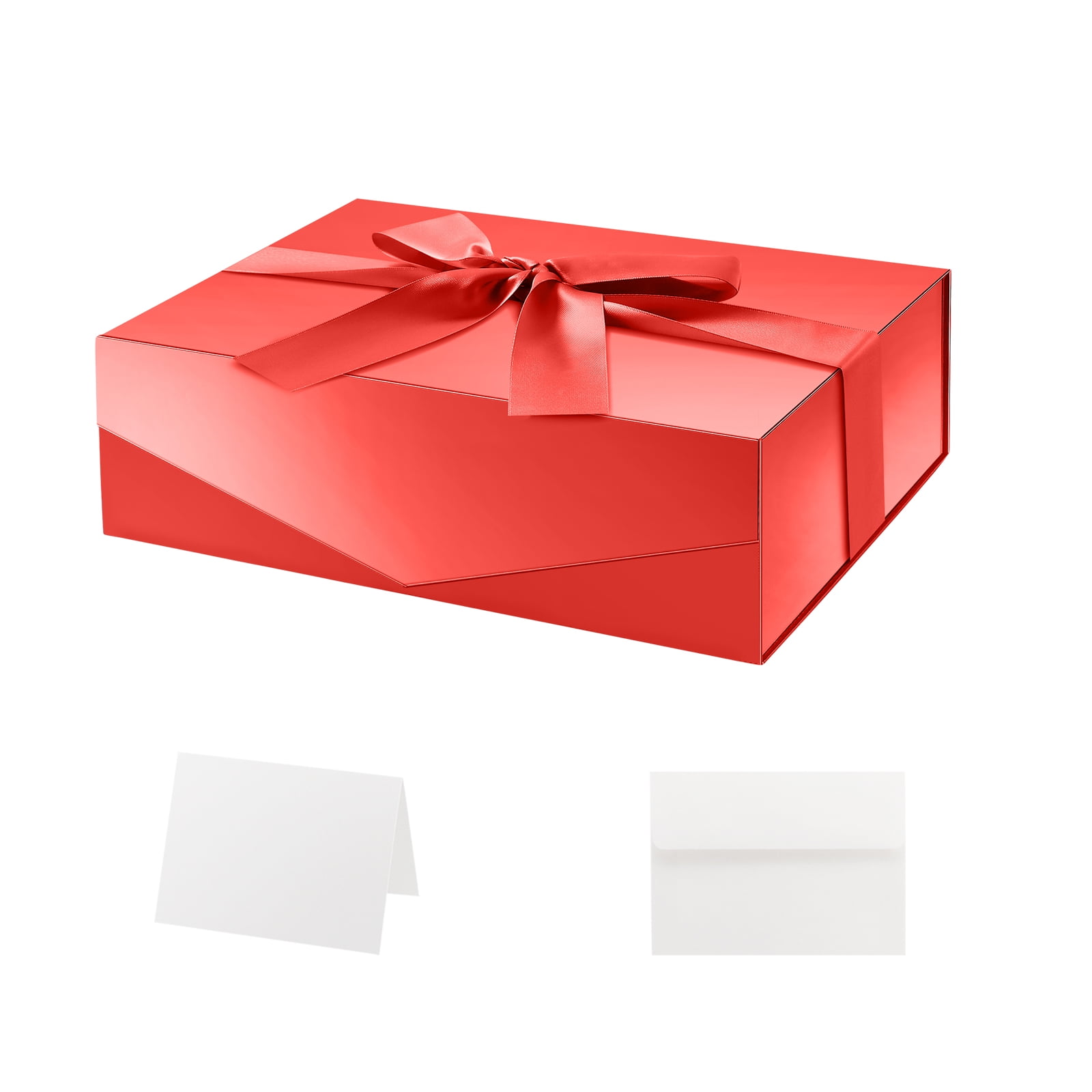 PACKHOME Gift Box with Lid for Presents, 11.5x8.1x3.8 inches, Red ...