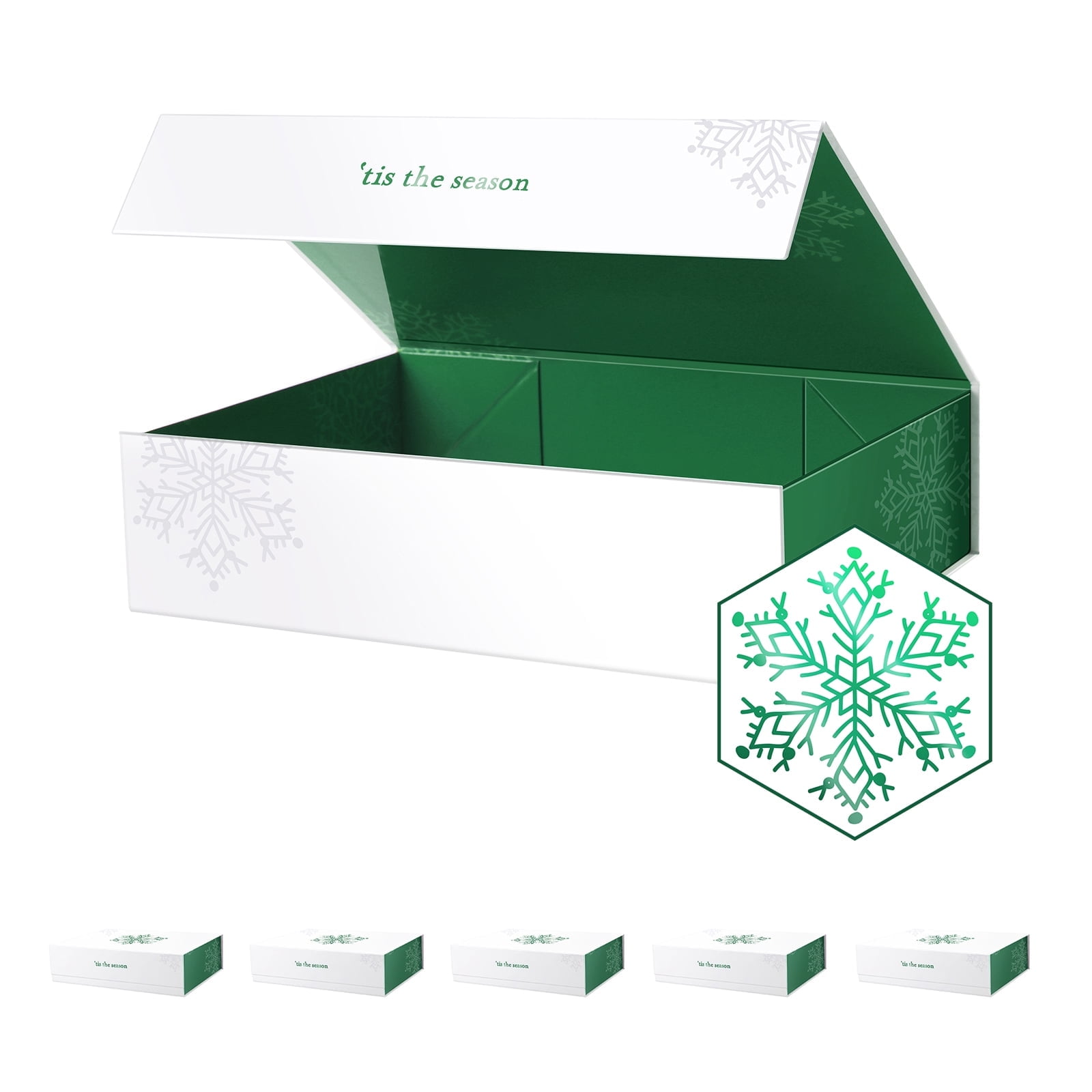 PACKHOME 6 Christmas Gift Box 13x9.7x3.4 Inches, Large Gift Box with ...