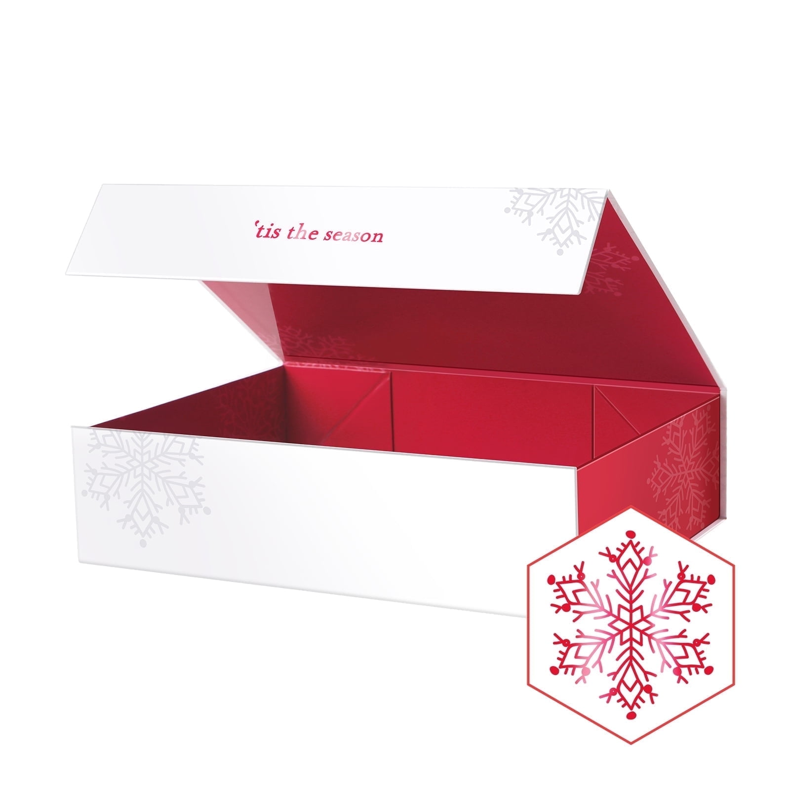PACKHOME Gift Box 13x9.7x3.4 inches Large Red Gift Box with Magnetic ...