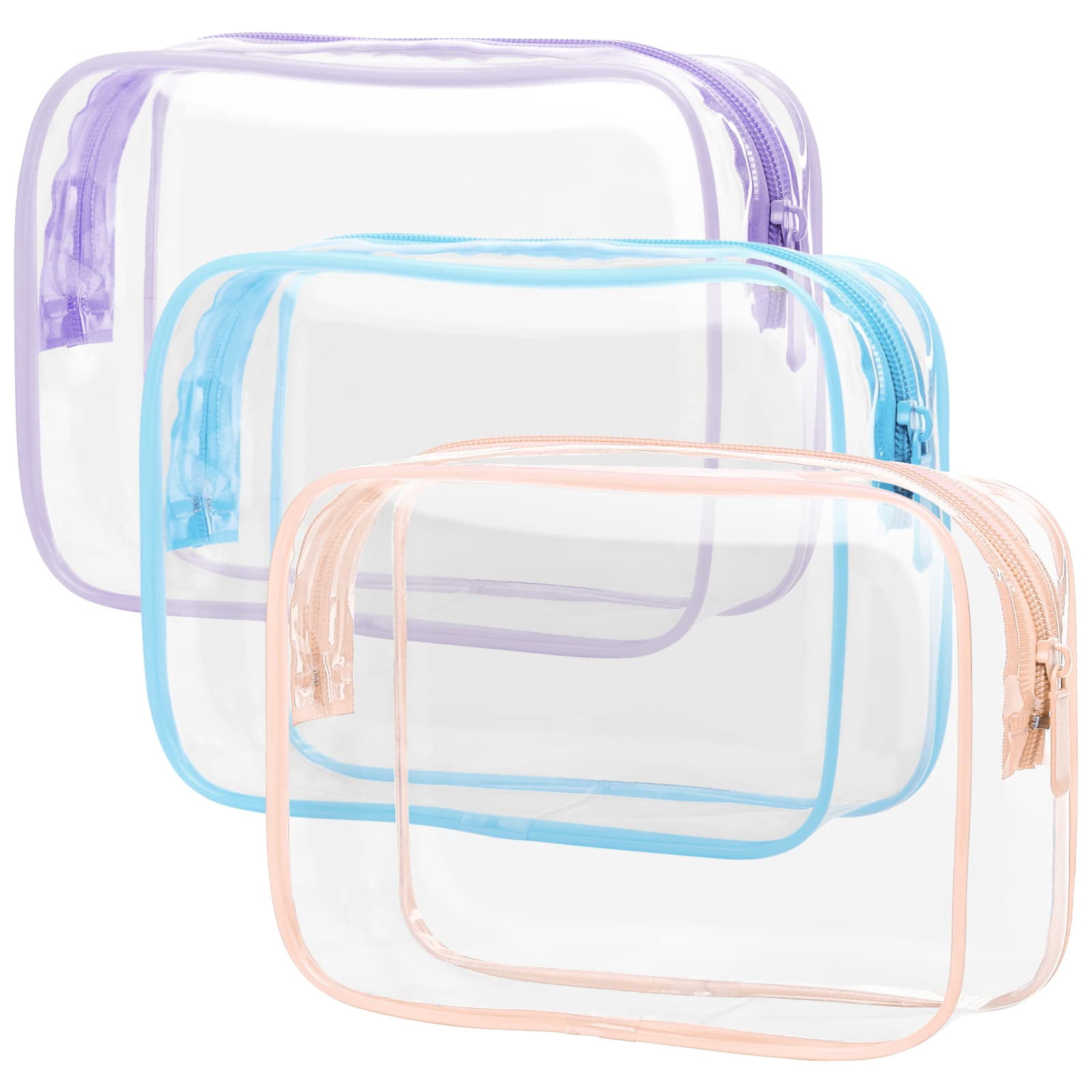 PACKISM Clear Toiletry Bag OLF24 - 3 Pack TSA Approved Toiletry Bag ...