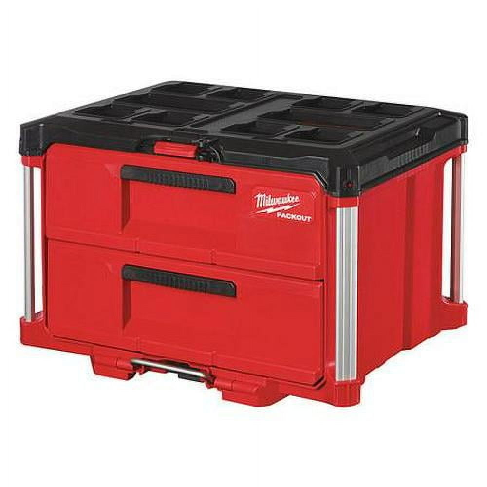Milwaukee Tool PACKOUT 2-Drawer Tool Box, 50 lb Capacity / 25 lb ...