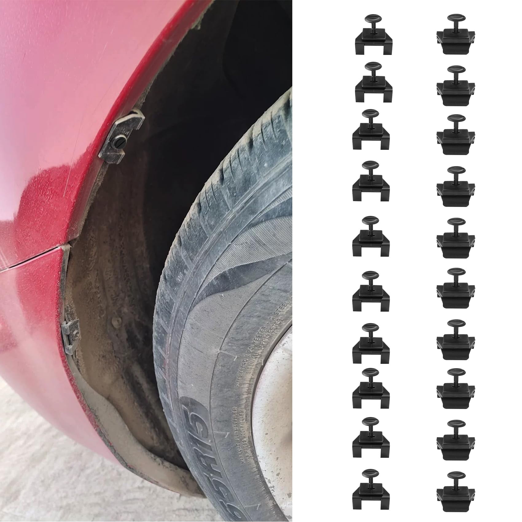 PACLVIO 20PCS Front Fender Bumper Cover Clip Pin Kit, Car Bumper Clips ...