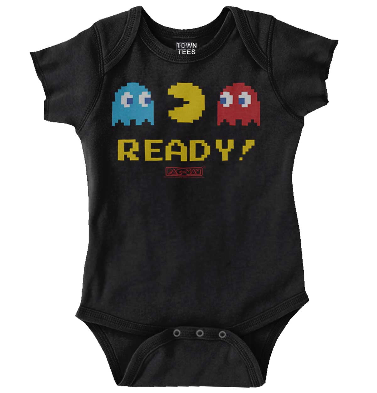 PACMAN 1980s Vintage Video Game Romper Boys or Girls Infant Baby Brisco ...