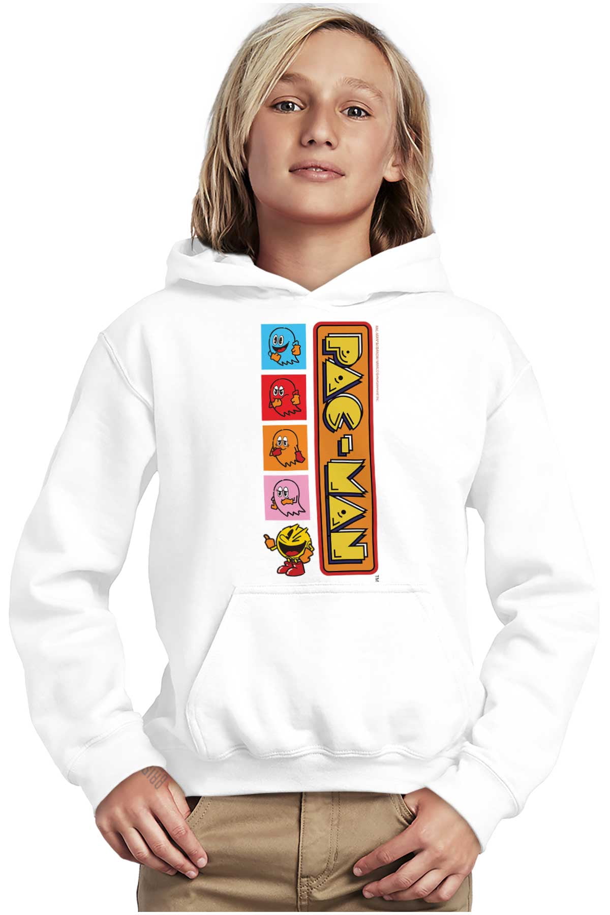 PACMAN Arcade Game Ghost Friends Youth Hoodie Boy Girl Teen Brisco ...