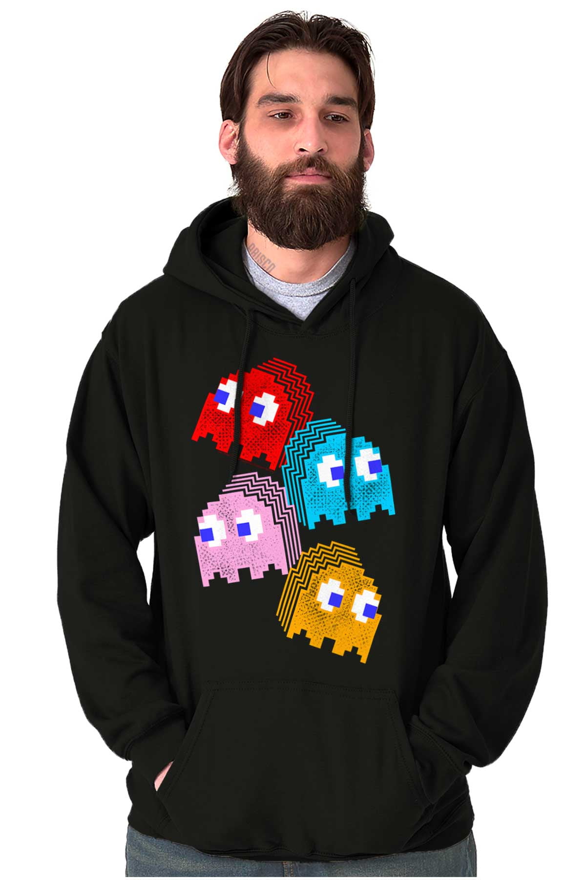 PACMAN Arcade Game Pixelated Ghosts Hoodie Sweatshirt Women Men Brisco ...