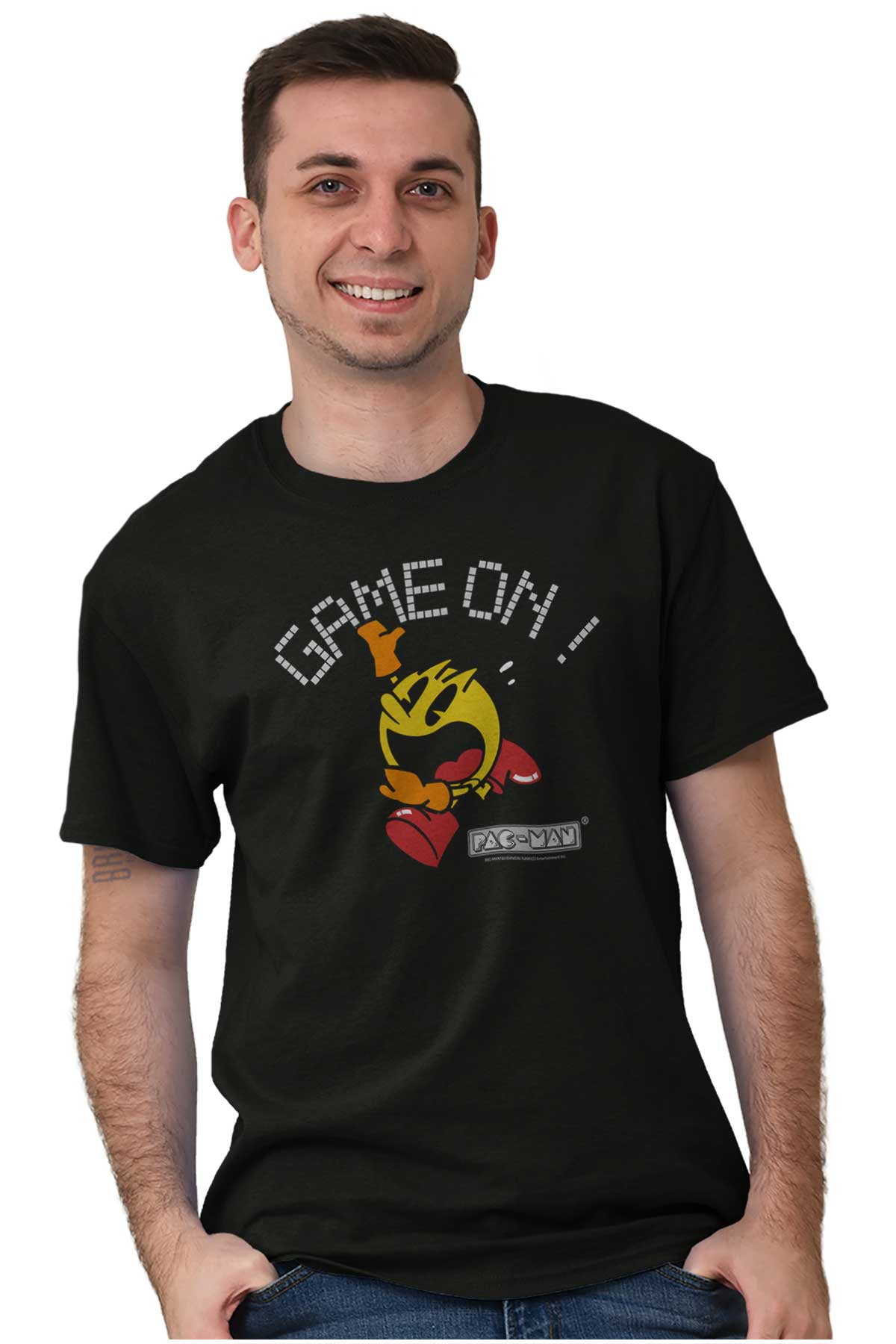 PACMAN Game On Retro 1980s Gaming Men's Graphic T Shirt Tees Brisco ...