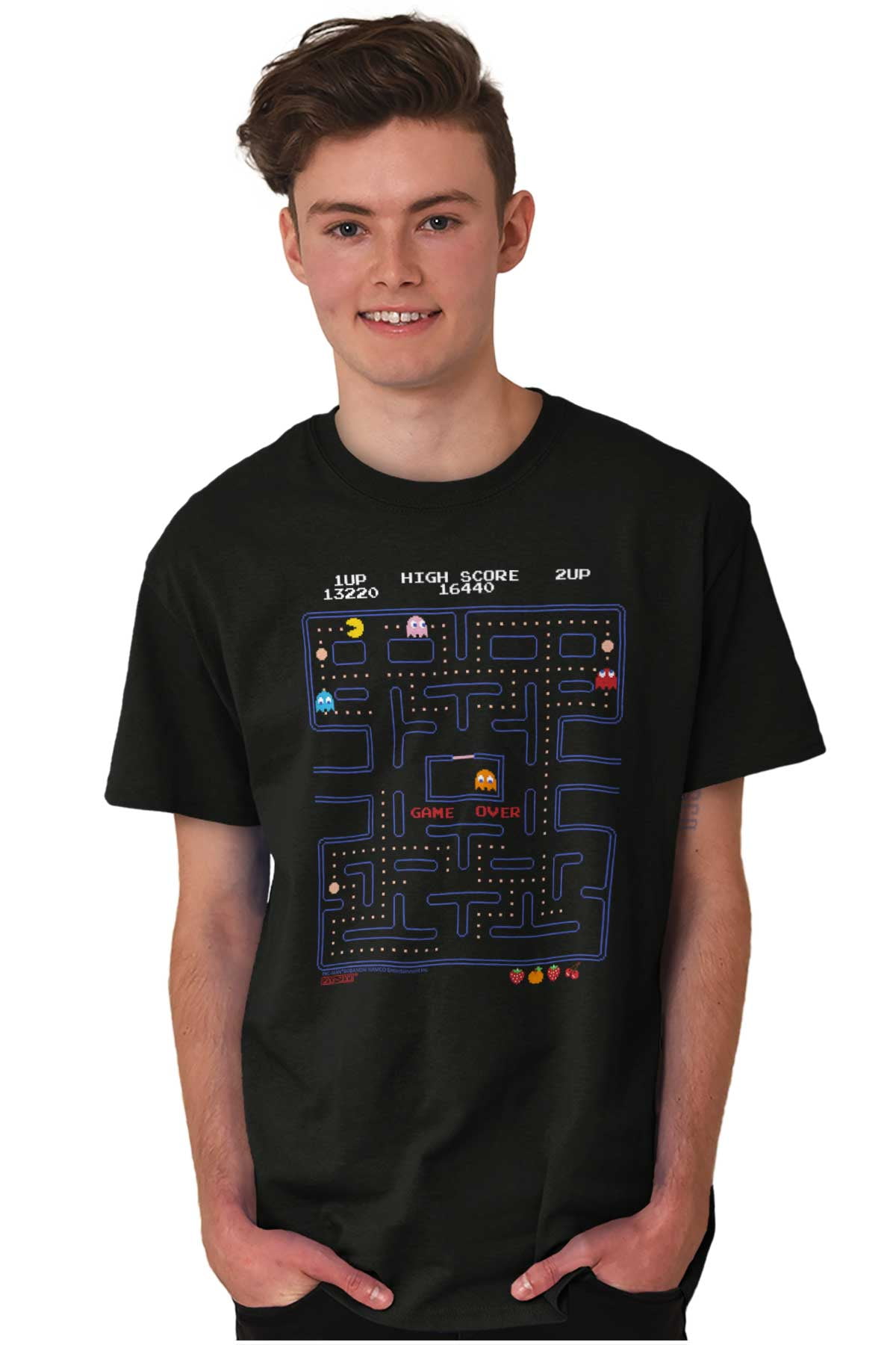 PACMAN Game Over Retro Video Gaming Men's Graphic T Shirt Tees Brisco ...