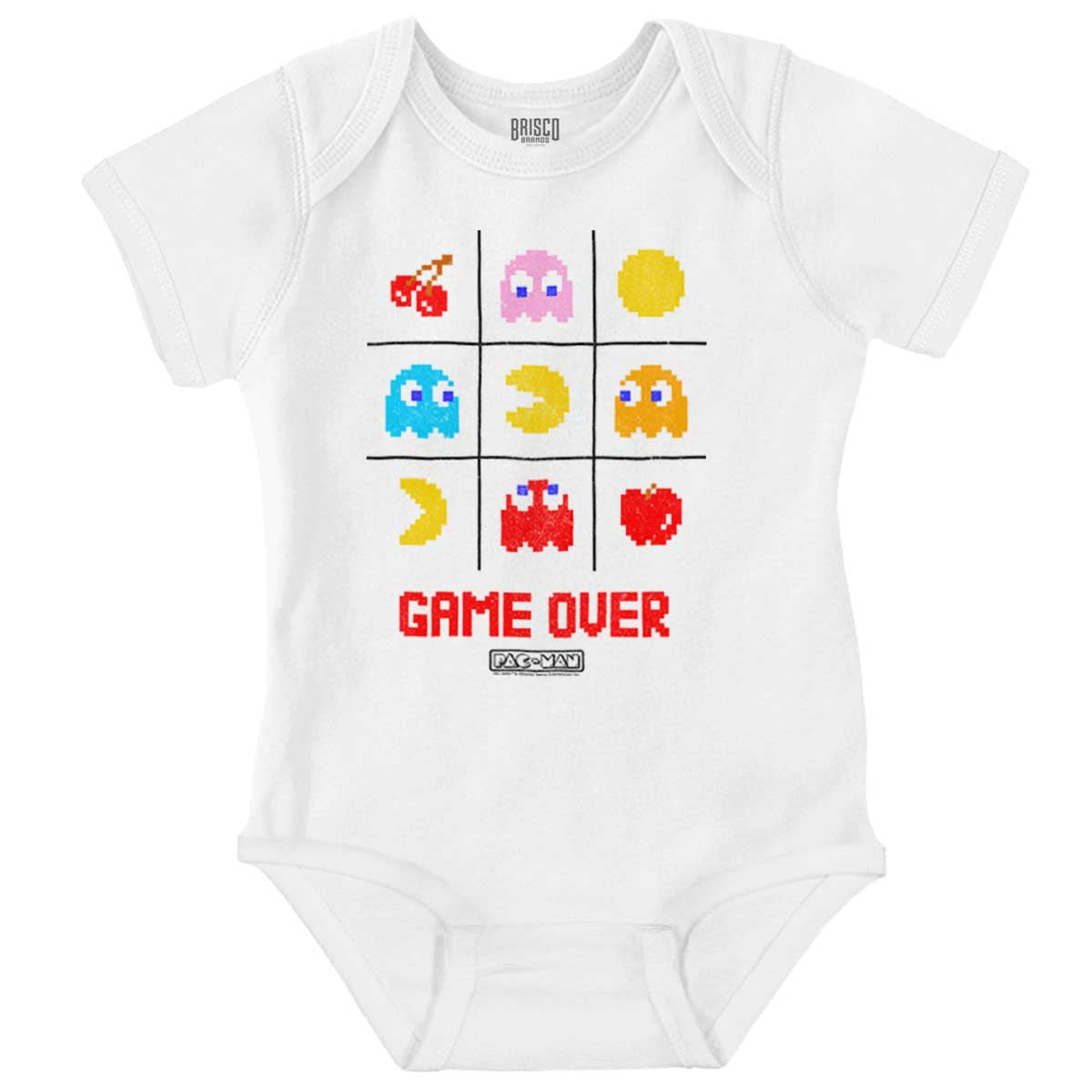 PACMAN Game Over Tic Tac Toe Ghosts Romper Boys or Girls Infant Baby ...