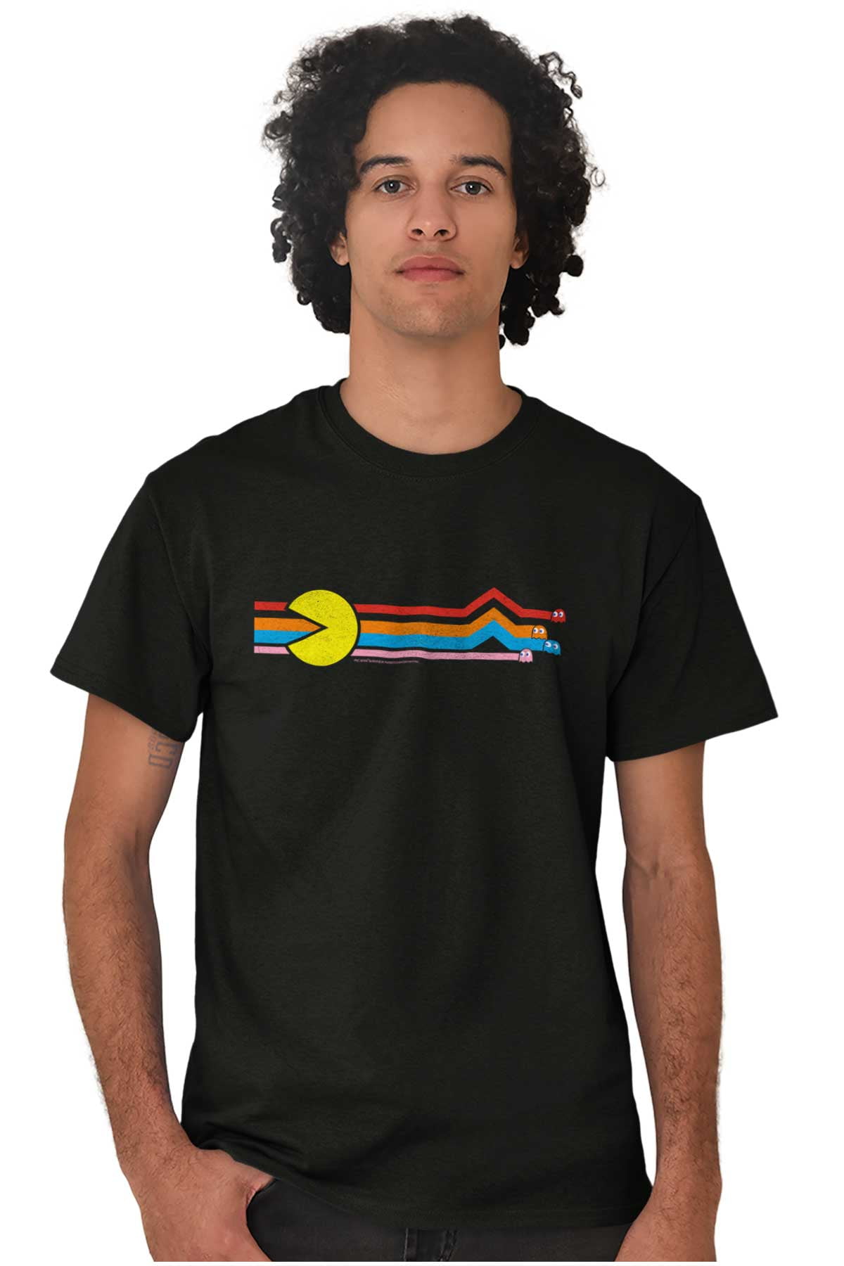 PACMAN Retro 80s Arcade Game Classic Men's Graphic T Shirt Tees Brisco ...
