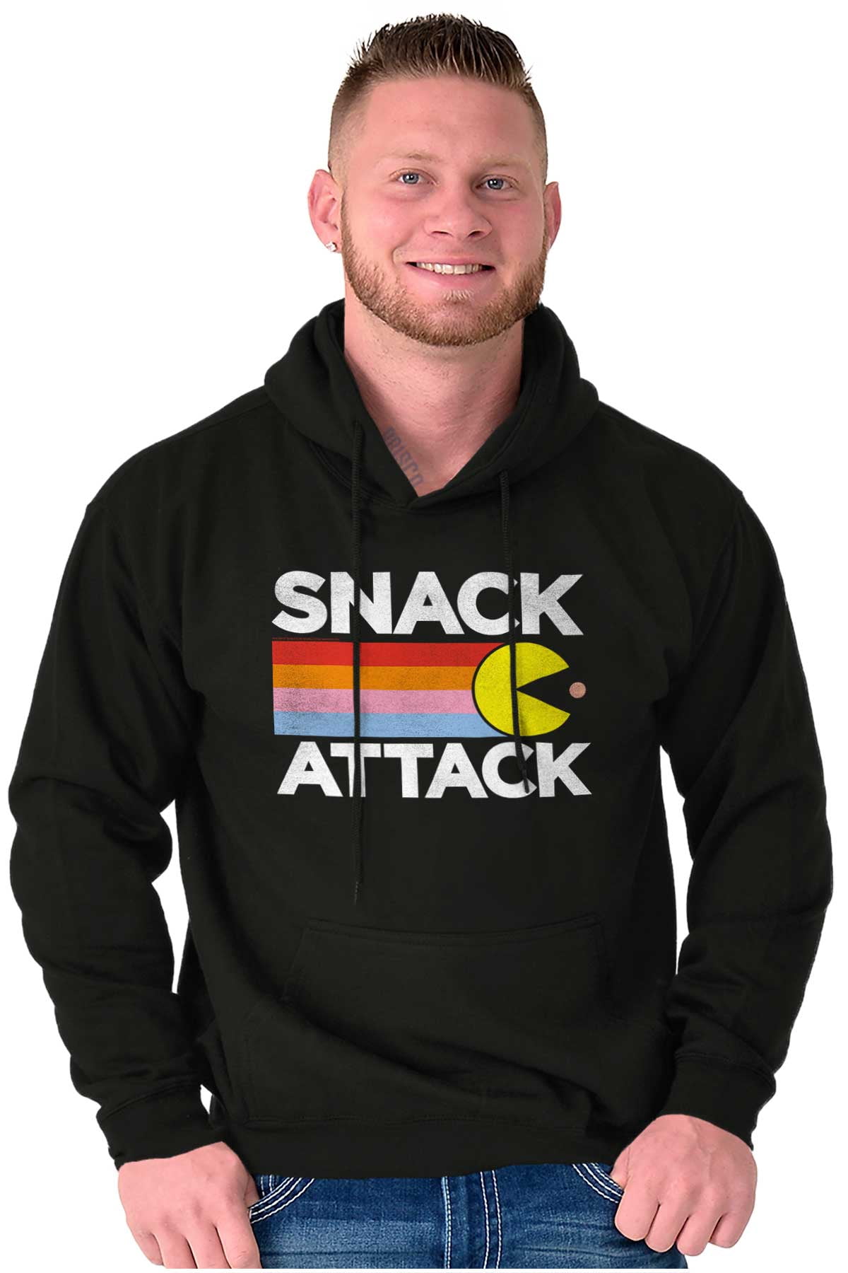 PACMAN Snack Attack Hungry Hangry Unisex Plus Size Hoodie Brisco Brands ...