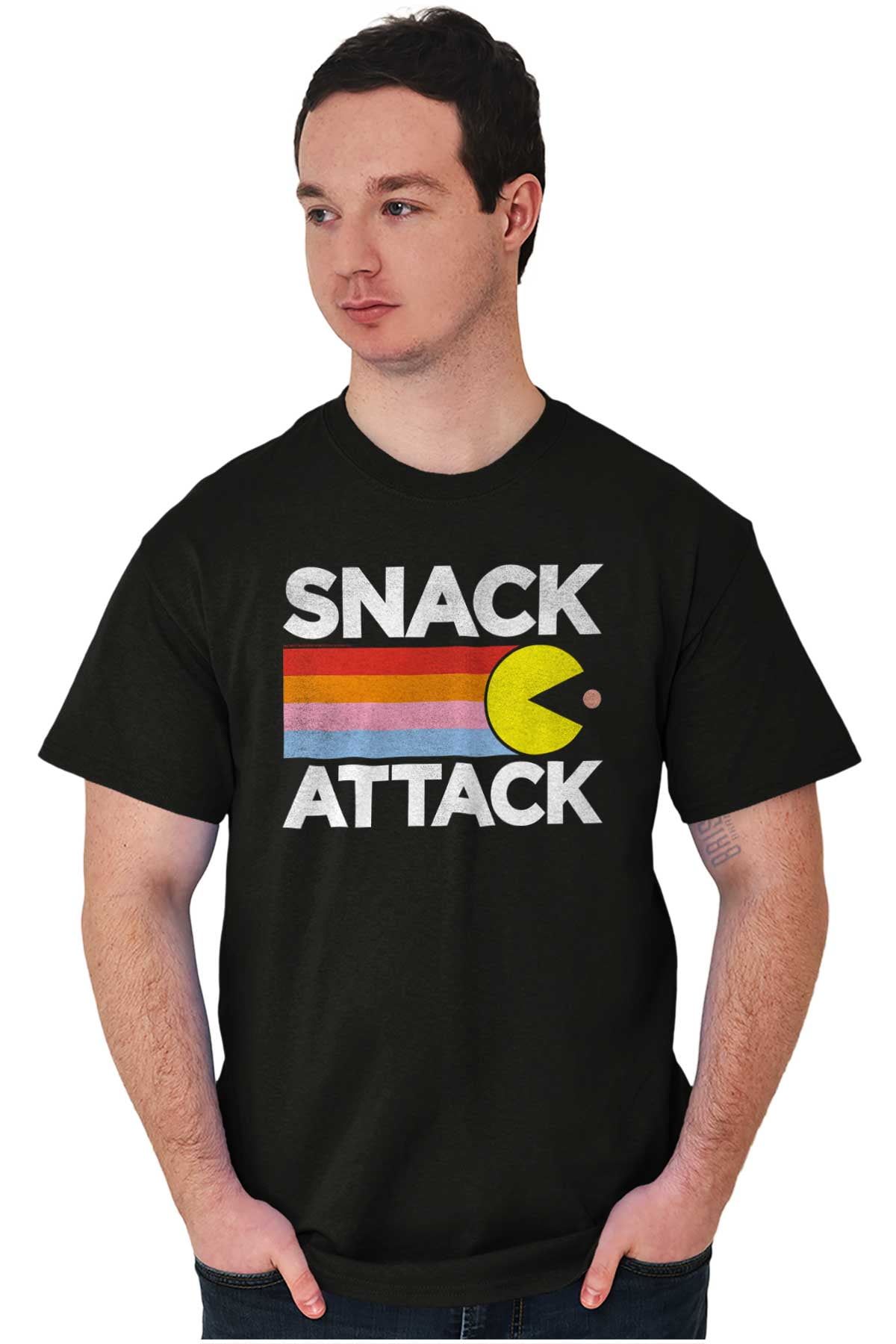 PACMAN Snack Attack Hungry Hangry Men's Graphic T Shirt Tees Brisco ...