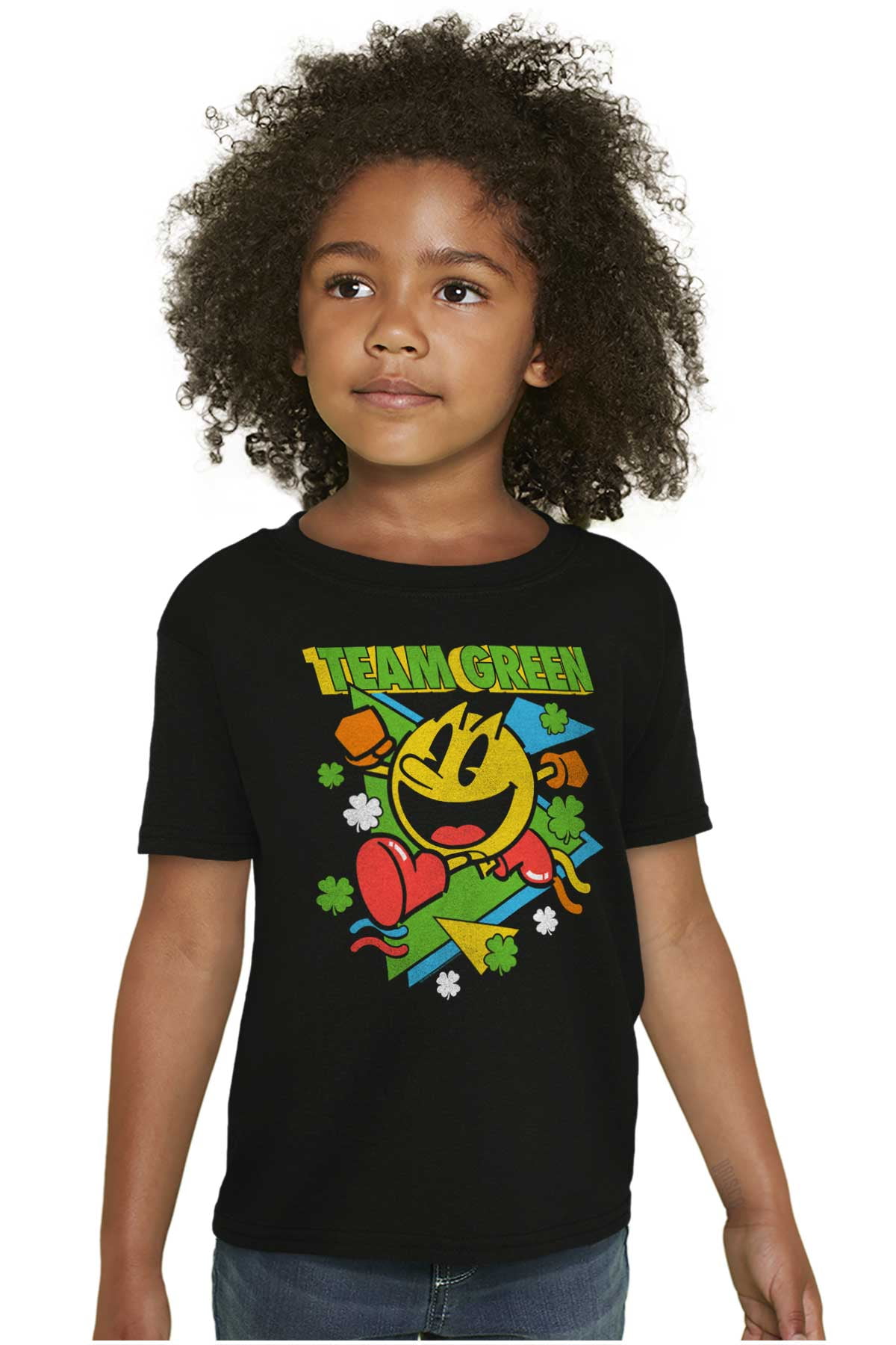PACMAN St Paddys Clover Team Green Crewneck T Shirts Boy Girl Teen Brisco Brands X - Walmart.com