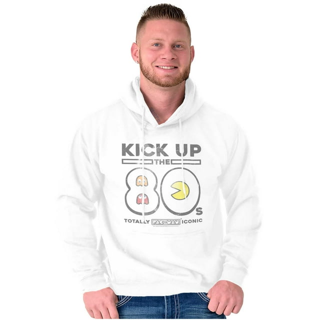 PACMAN Totally Iconic Kick Up the 80s Unisex Plus Size Hoodie Brisco ...