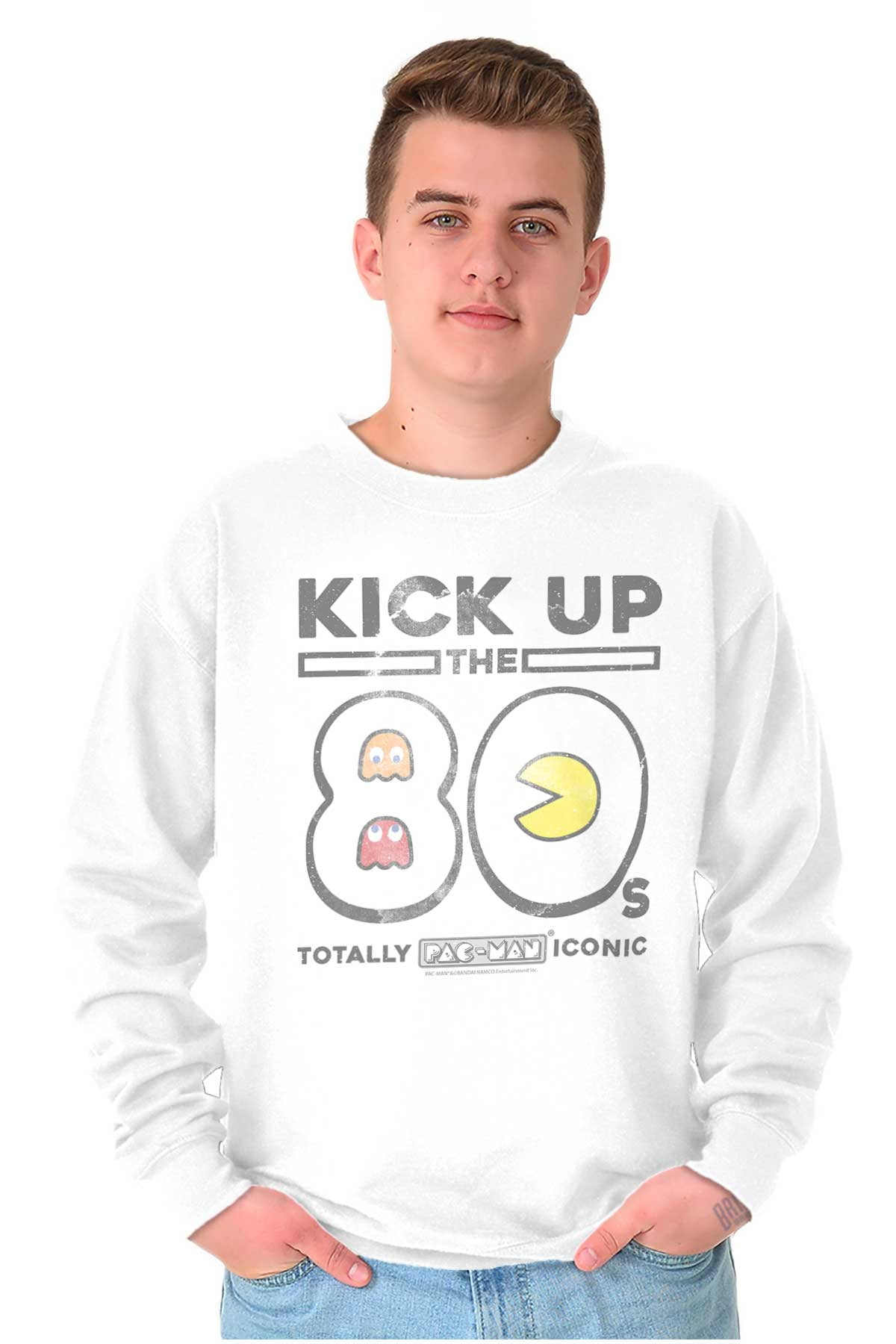 PACMAN Totally Iconic Kick Up the 80s Unisex Plus Size Sweatshirt ...
