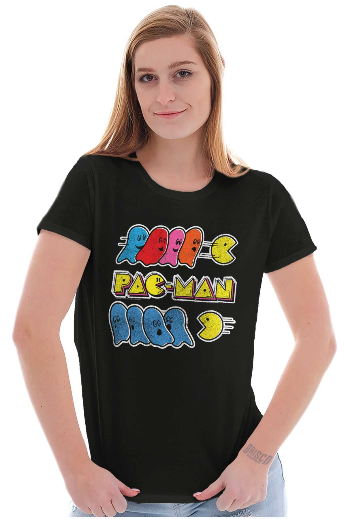 PACMAN Video Arcade Game Ghost Chase Women's Plus Size Shirt Brisco ...
