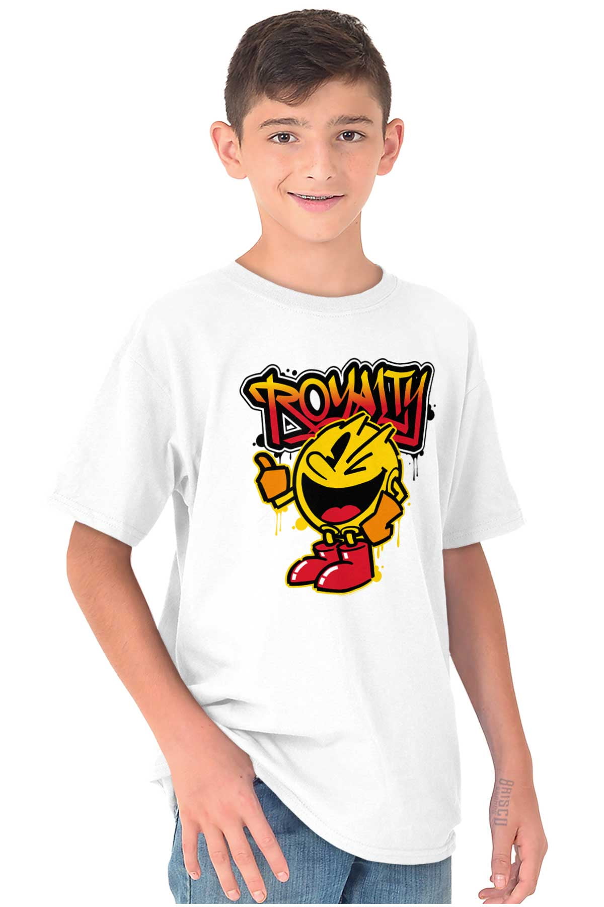 PACMAN Video Arcade Game Royalty Crewneck T Shirts Boy Girl Teen Brisco ...