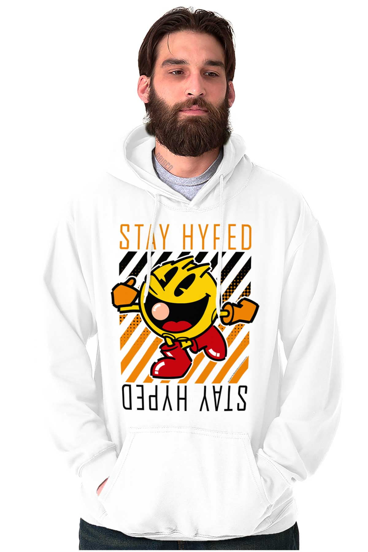 PACMAN Video Arcade Game Stay Hyped Unisex Plus Size Hoodie Brisco ...