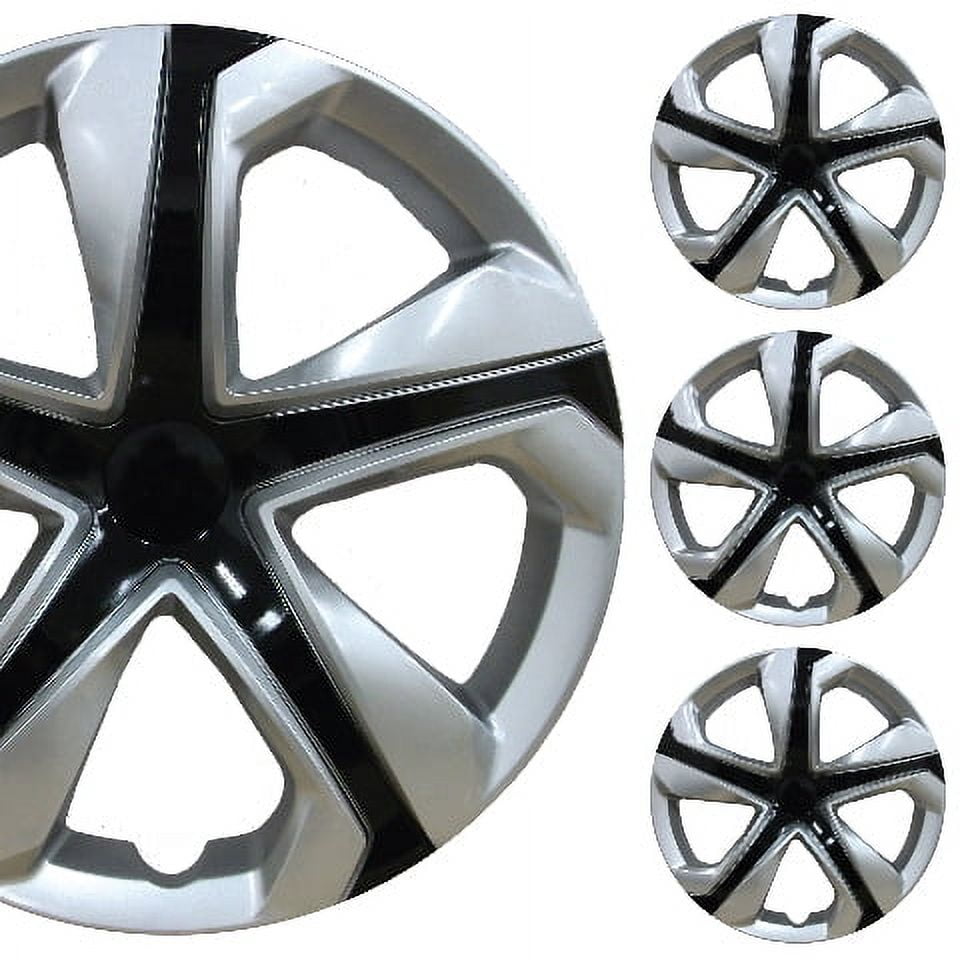 PACRIM 15" Silver & Black Wheel Covers |Hubcap Set Made for Honda Civic ...
