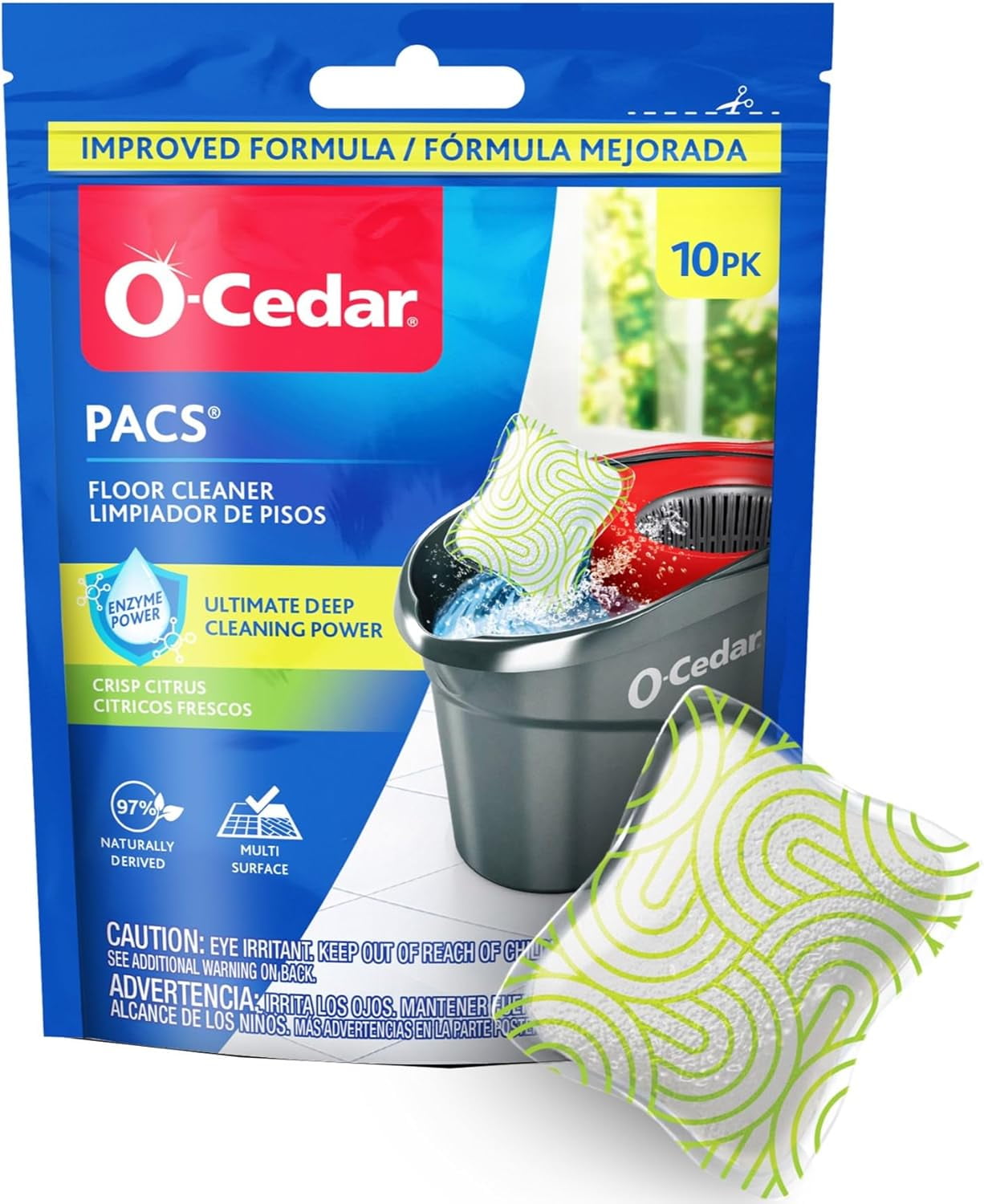 PACS Hard Floor Cleaner, Crisp Citrus Scent 10 Count (1-Pack) | Made ...