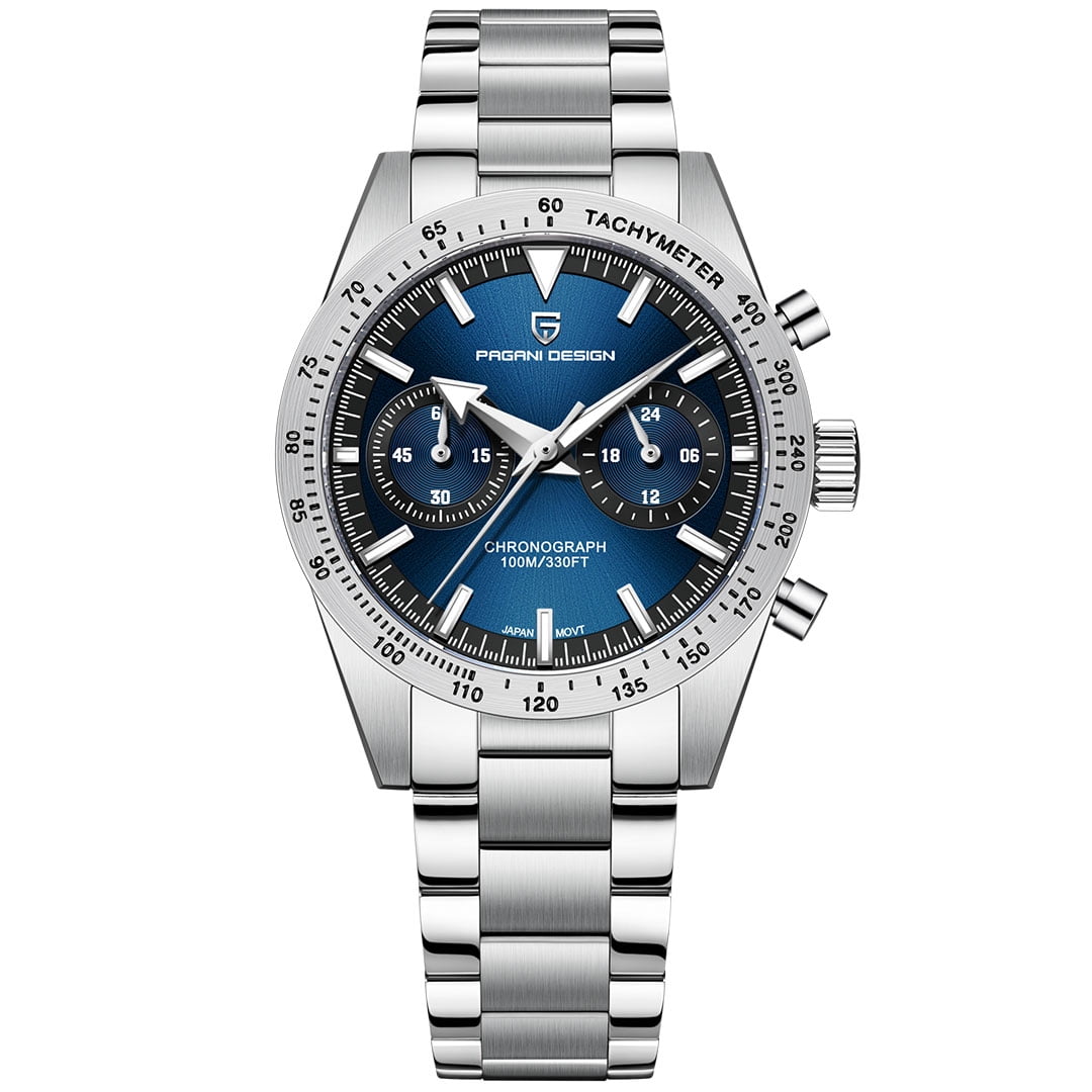 PAGANI DESIGN Men's Chronograph Quartz Watches 40mm Stainless Steel ...