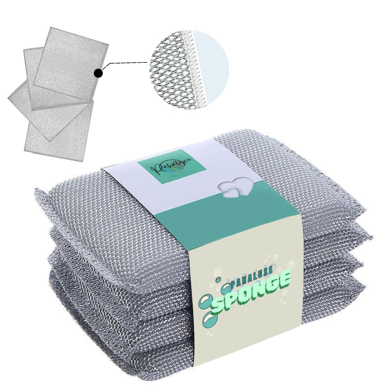 PAHALUXE Sponge Scrubber Dish Washing Cloths Scrub Sponge for Utensil ...