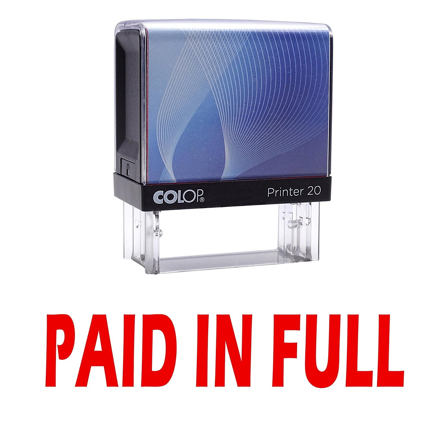 PAID IN FULL Self Inking Rubber Stamp Small Red Ink Office Stock Stamp ...
