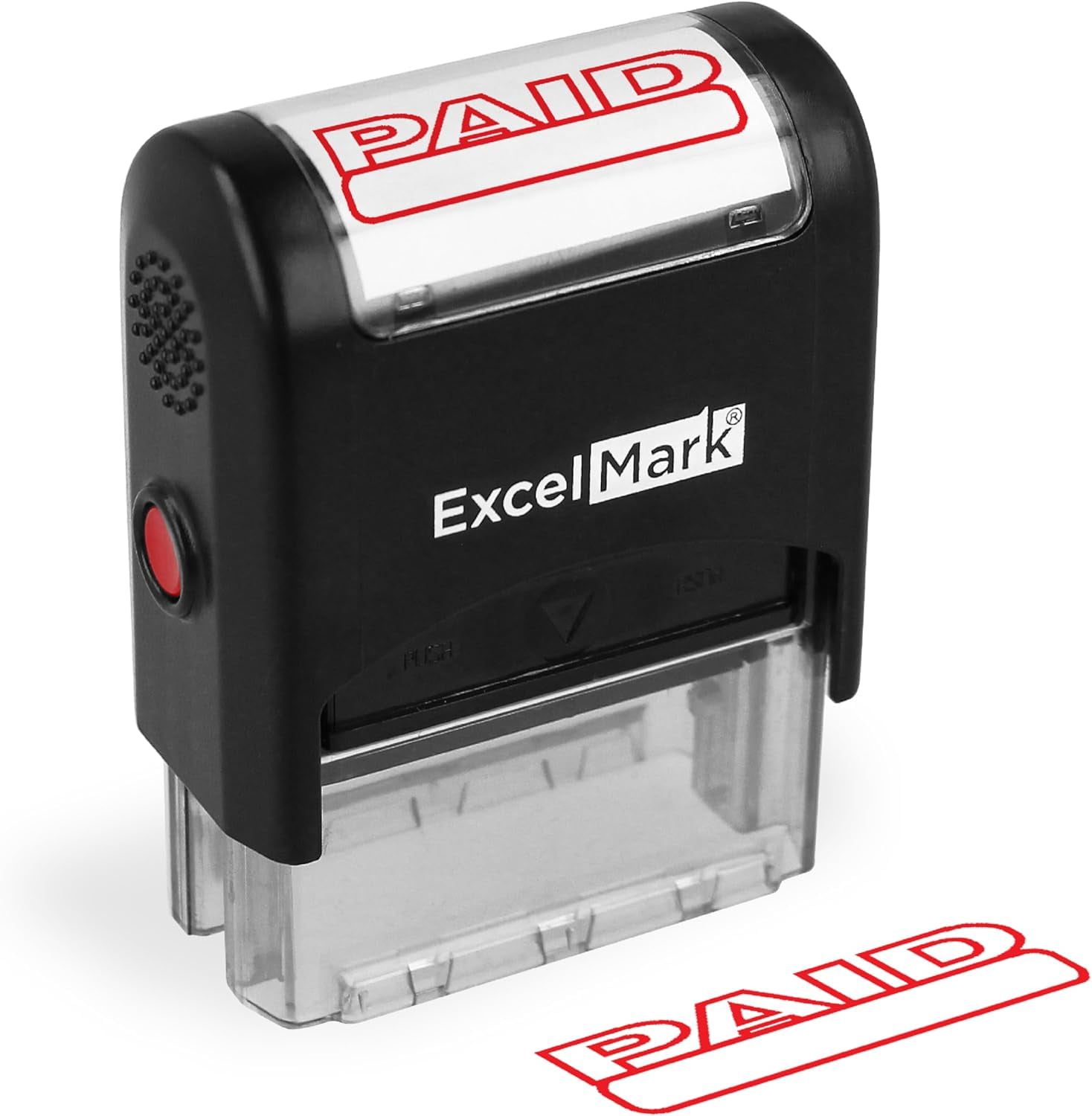 PAID Self Inking Rubber Stamp - Red Ink (42A1539WEB-R) - Walmart.com