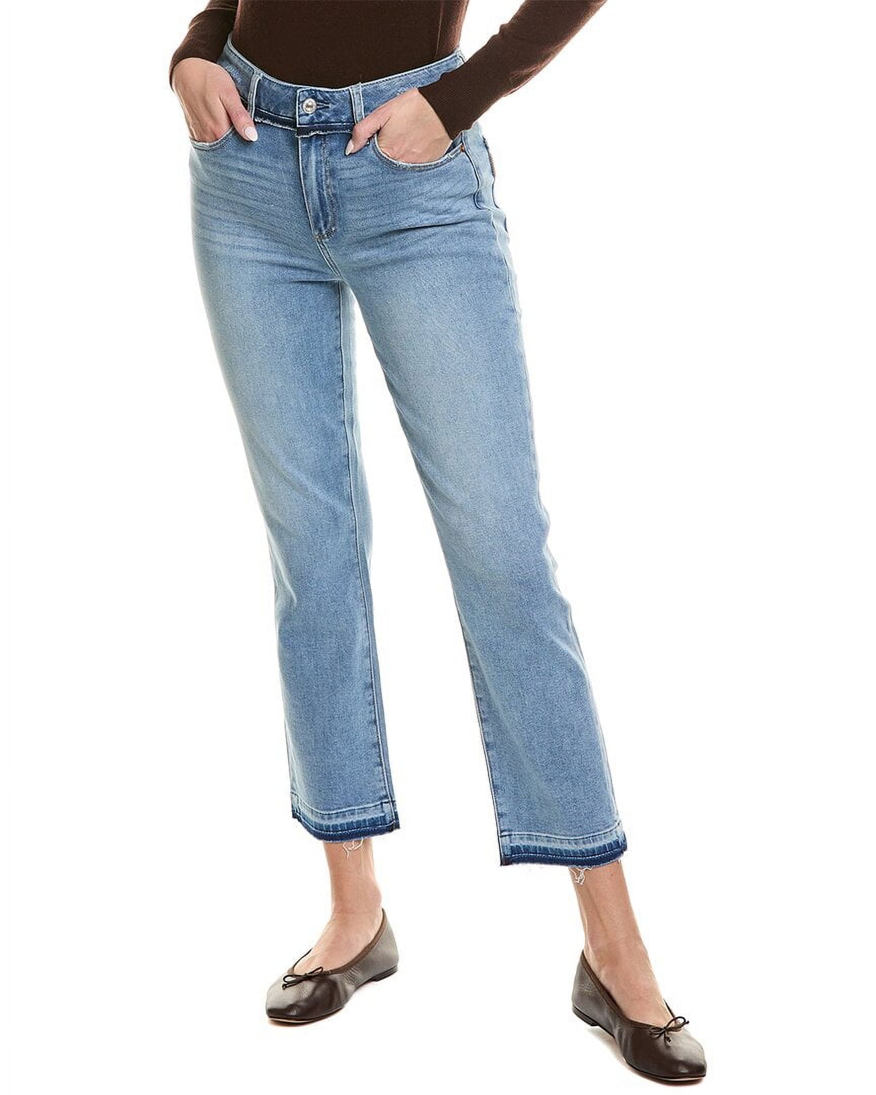 PAIGE womens Cindy Carmina Distressed Straight Leg Jean, 23 - Walmart.com