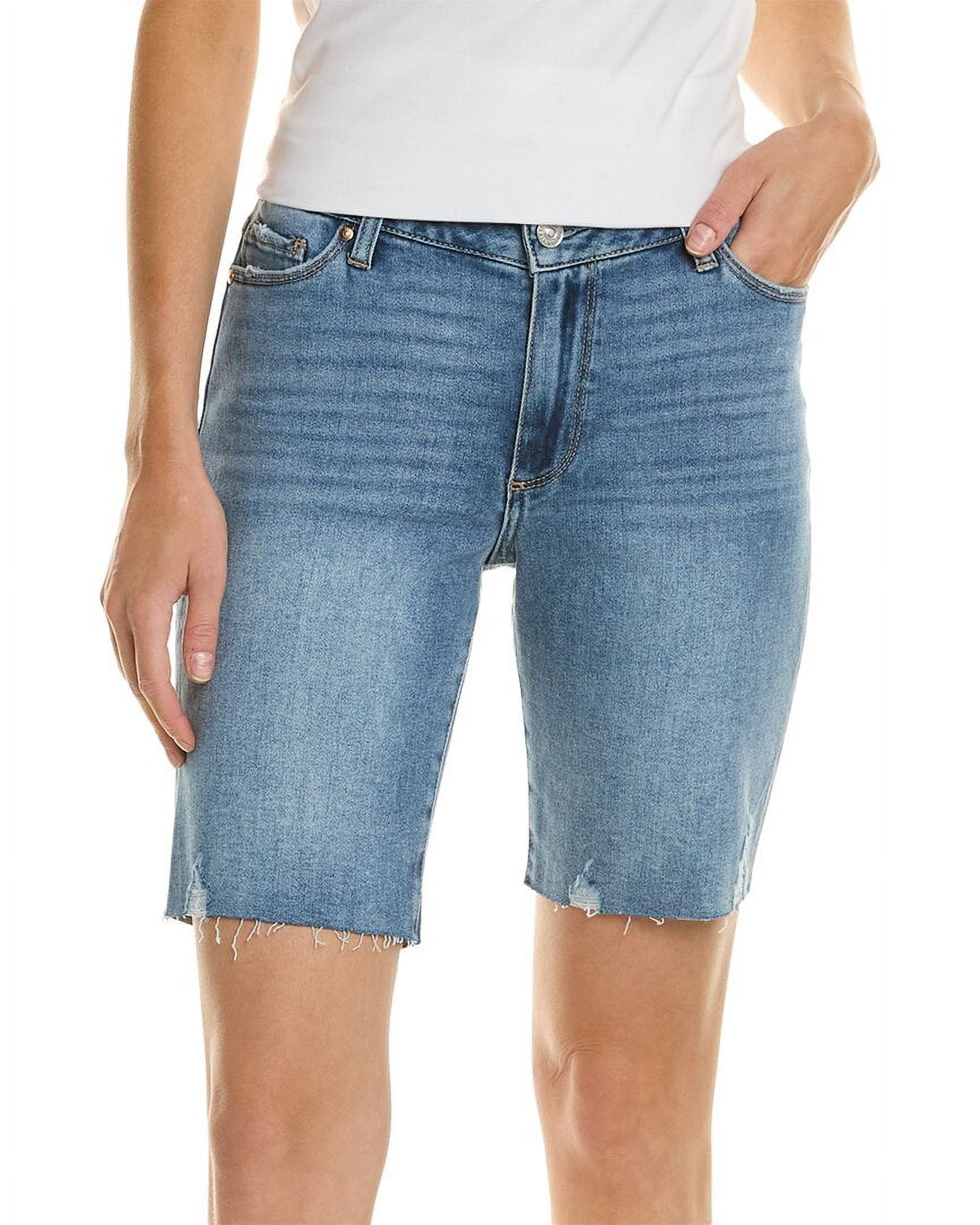 PAIGE womens Jax Martina Distressed Cut-Off Short, 32, Blue - Walmart.com