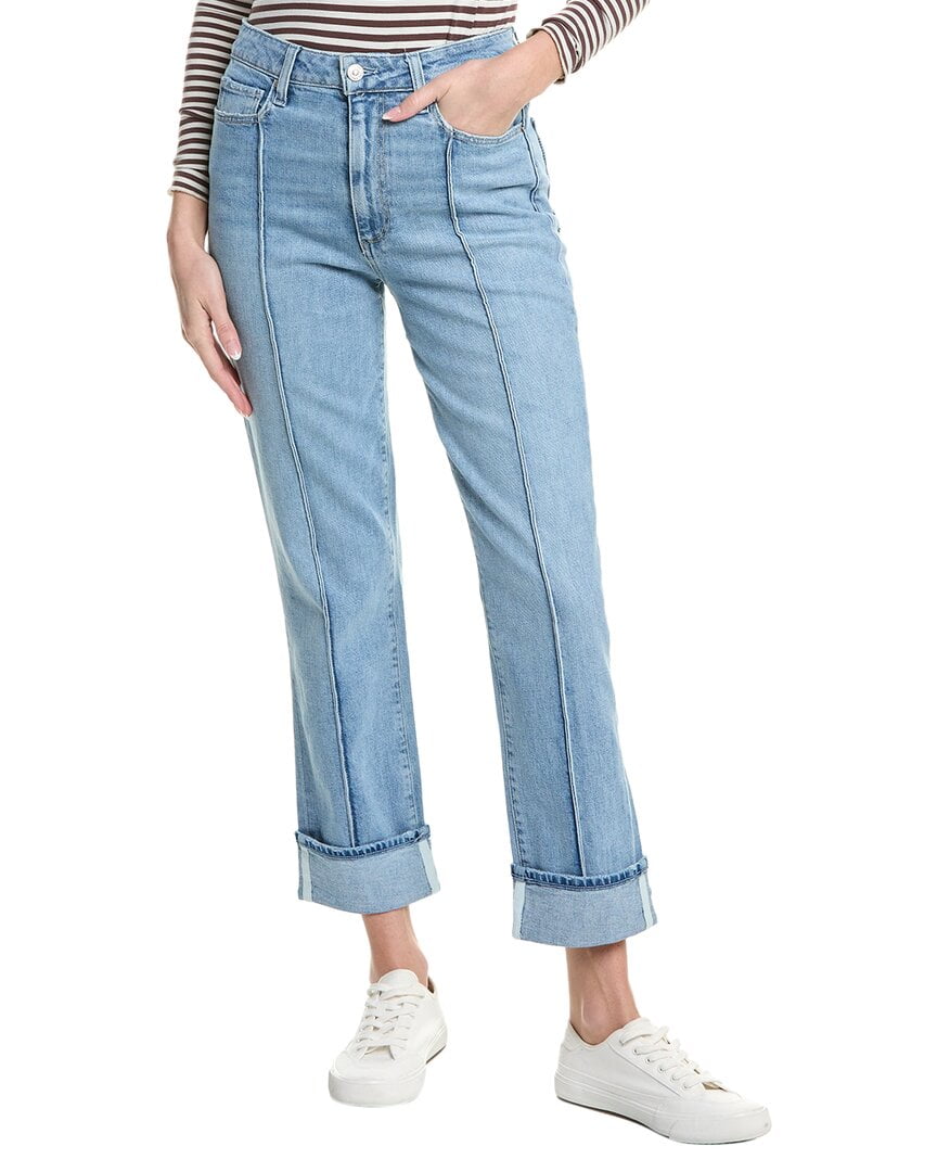 PAIGE womens Noella Malo Wide Cuff Jean, 25, Blue - Walmart.com