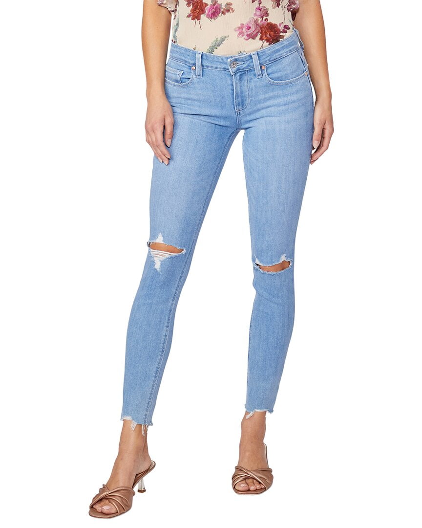 PAIGE womens Verdugo Ratatouille W/ Gusto Hem Mid Rise Ultra Skinny ...