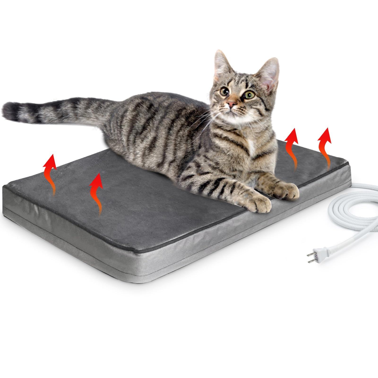 PAIGTEK Outdoor Heating Pad，Orthopedic Foam Outdoor Heating Pet Bed for ...