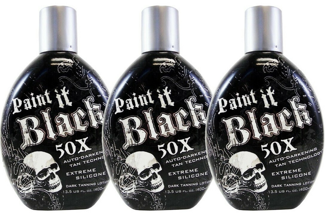 PAINT IT BLACK 50X Indoor Outdoor Dark Tanning Bed Lotion - 13.5 Oz LOT ...