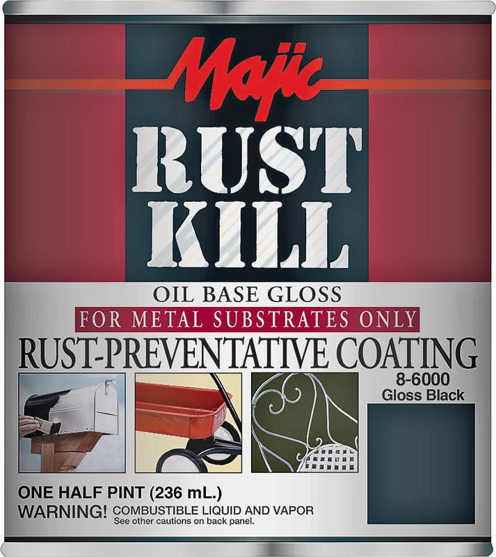 PAINT RUST KILL GLO BLK 1/2PT - Walmart.com