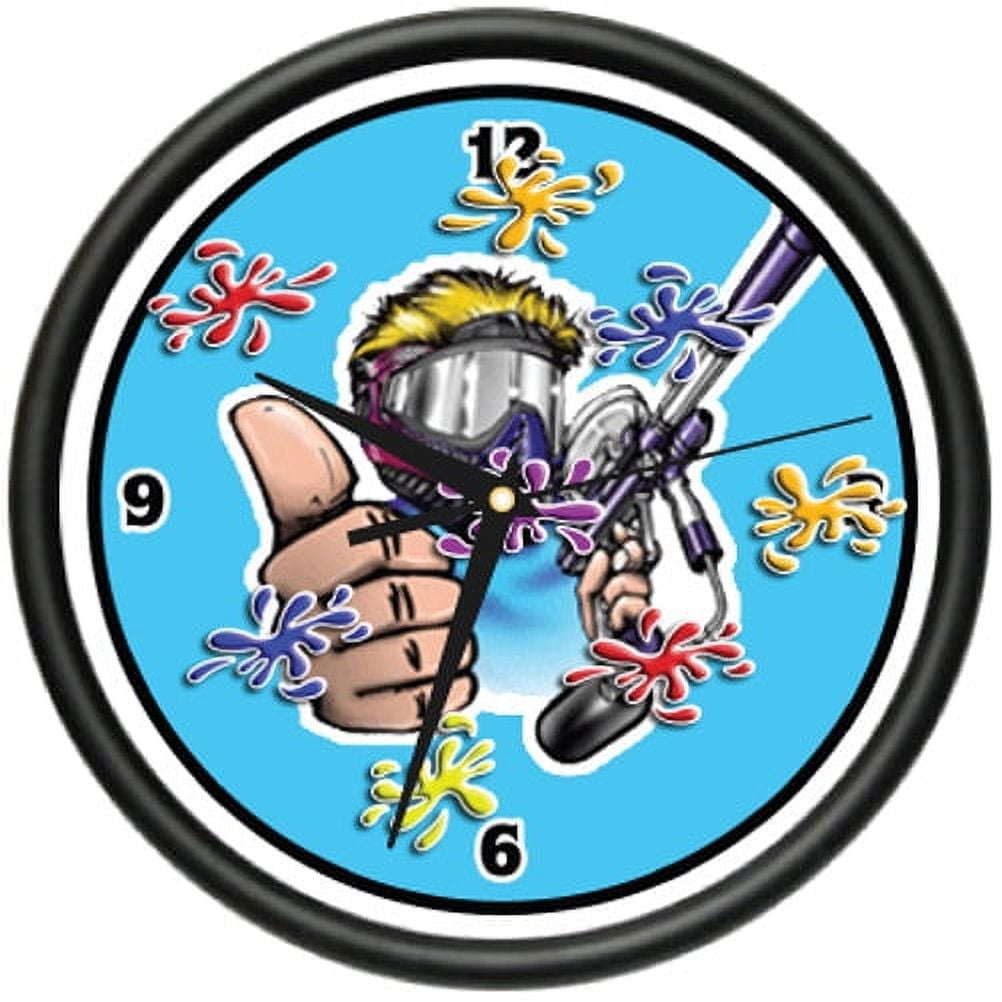 PAINTBALL Wall Clock gun paintballs camo amo maker - Walmart.com