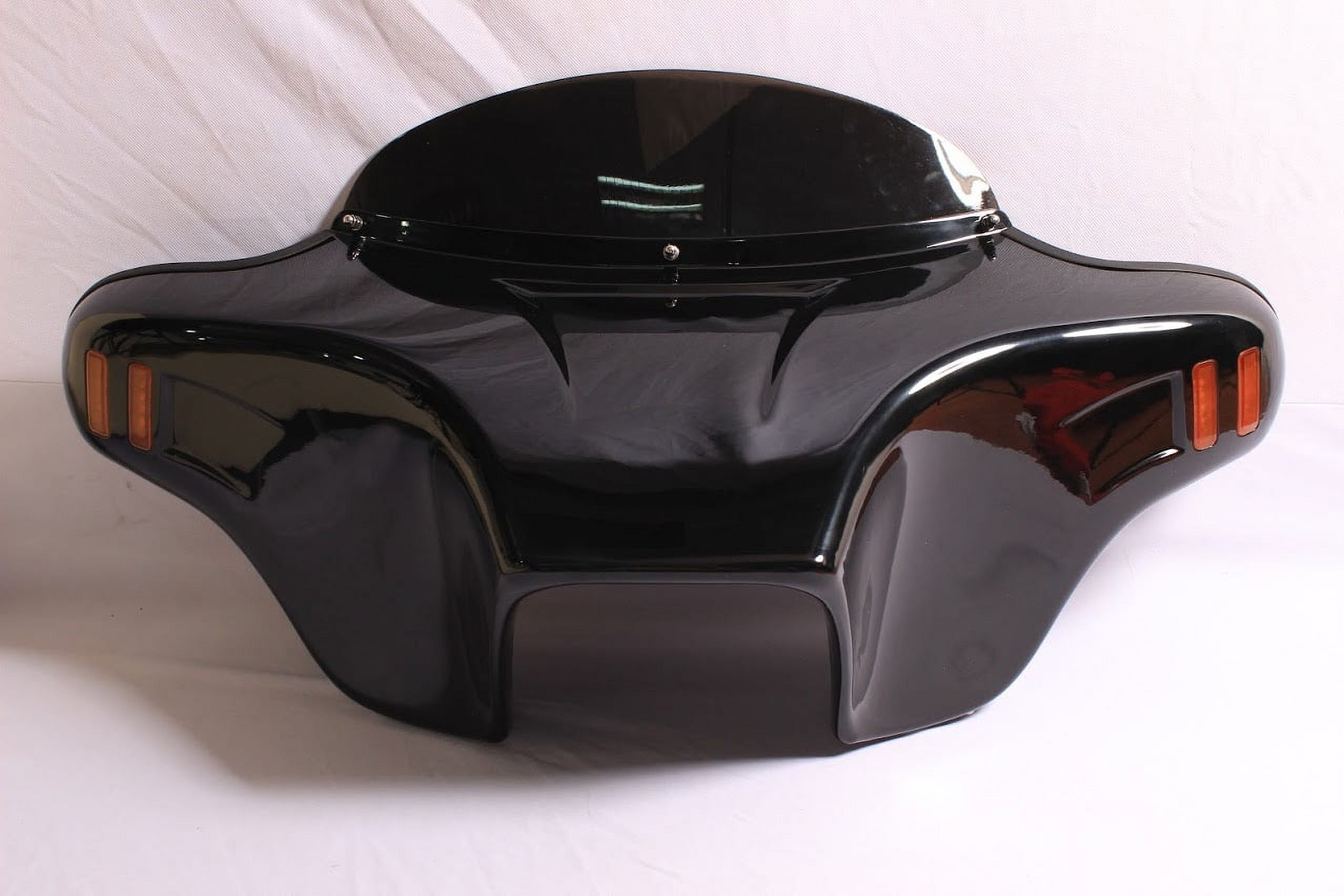 PAINTED BLACK BATWING FAIRING WINDSHIELD for HARLEY SOFTAIL FATBOY ...
