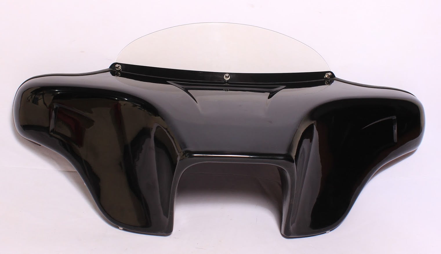 PAINTED BLACK BATWING FAIRING WINDSHIELD for Harley TOURING ROAD KING ...