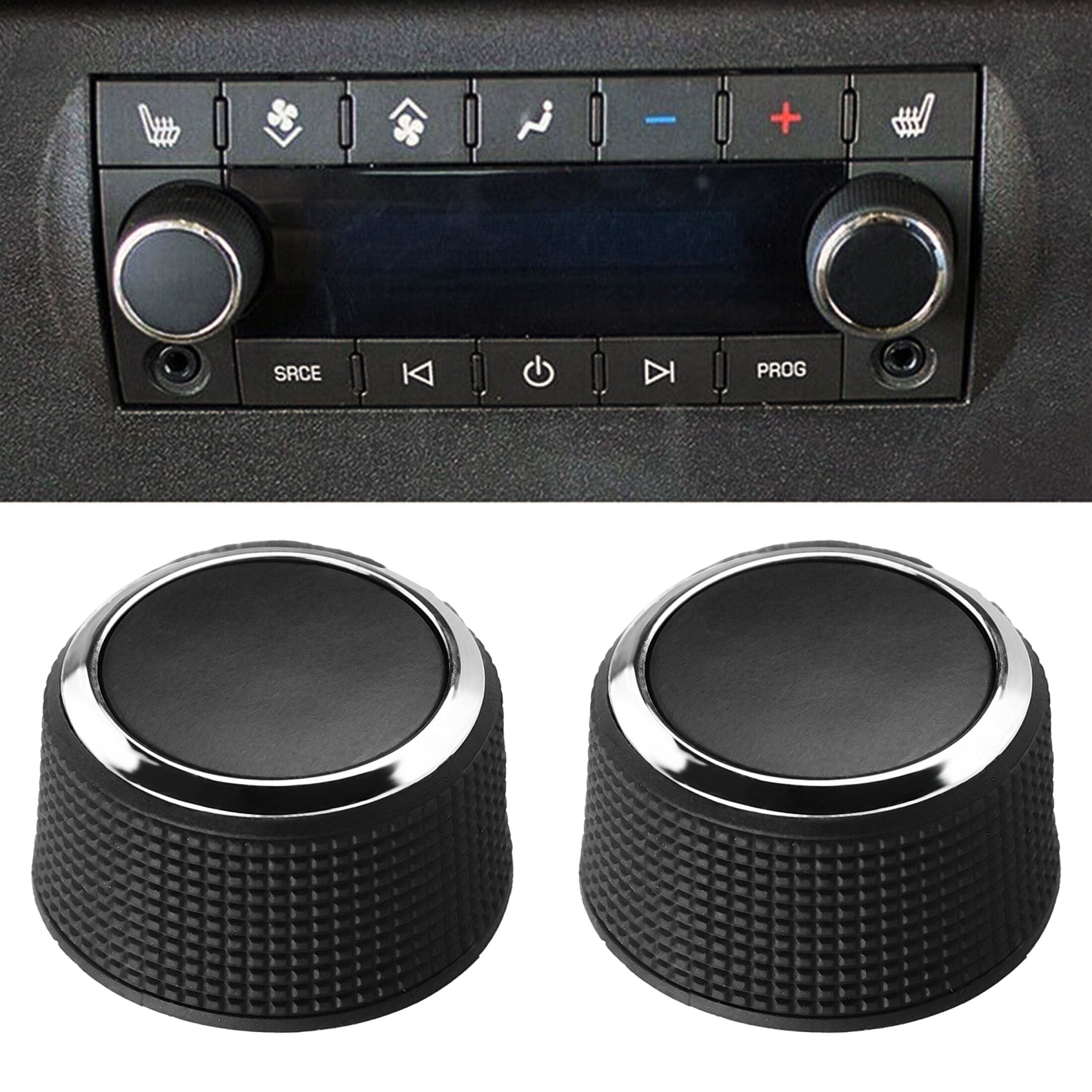 PAIR REAR CONTROL KNOBS AUDIO RADIO FITS ESCALADE ENCLAVE TAHOE ...