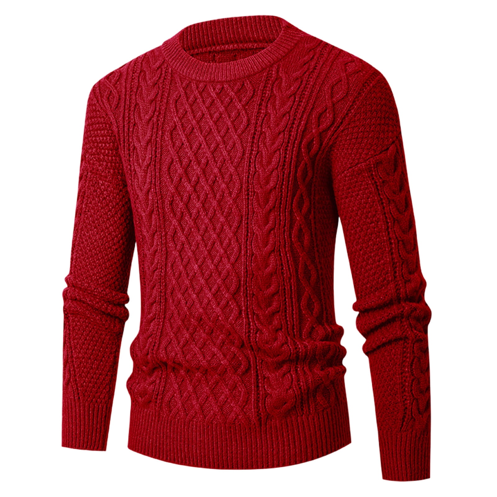 PAIWINDS Men's Crewneck Sweater Big & Tall Men Pullover Knitted Sweater ...