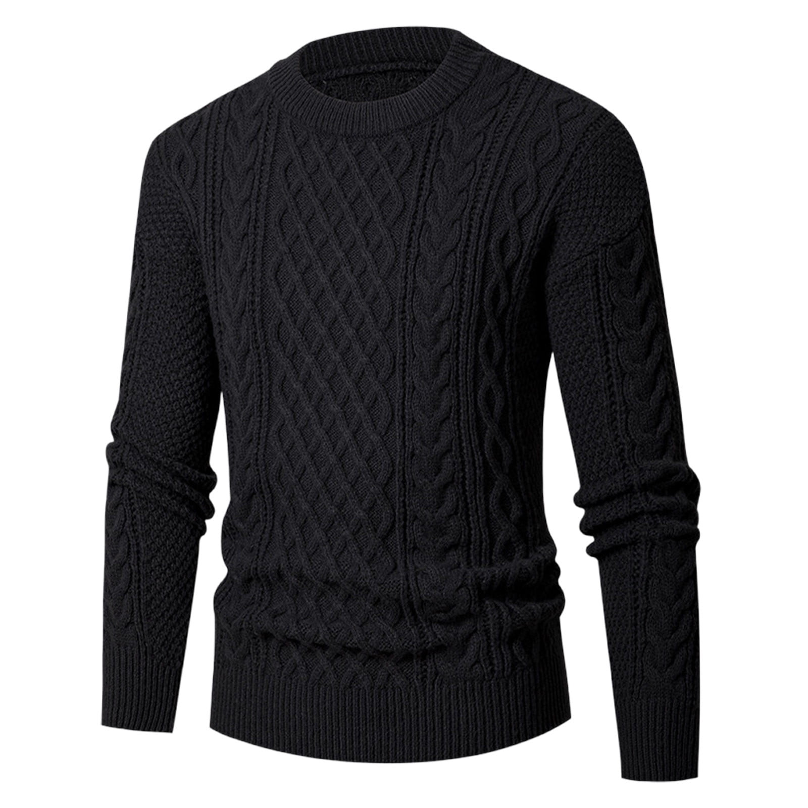PAIWINDS Men's Crewneck Sweater Big & Tall Men Pullover Knitted Sweater ...