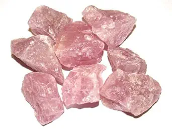 PAIXON 1KG Natural Rose Quartz Raw Stone Natural Rose Quartz Rough Stones Chunk Rock Gemstone ...